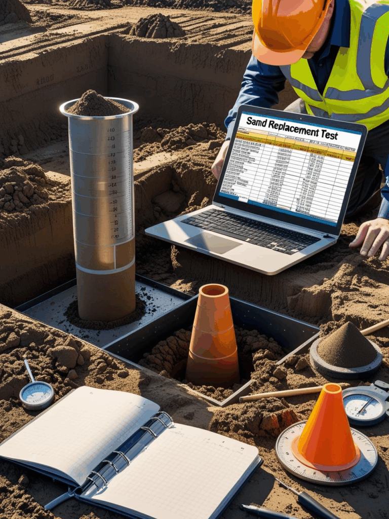 Excel Template: Field Dry Density Test (Sand Replacement Method) | Soil ...